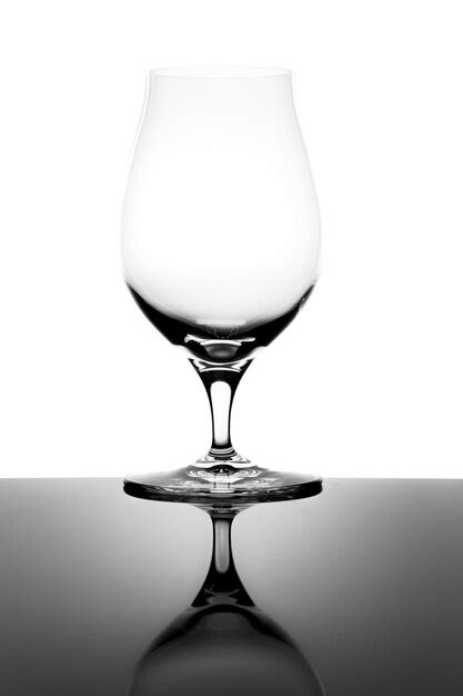 Premium Photo Empty Snifter Tasting Glass And Reflection Isolated On White