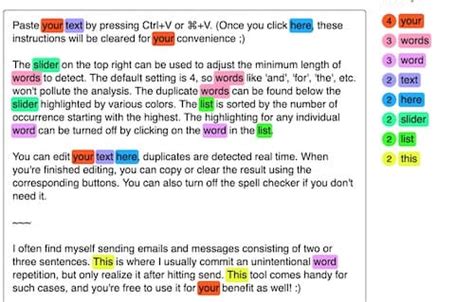 Find Duplicate Words The Duplicate Word Finder Online Tools