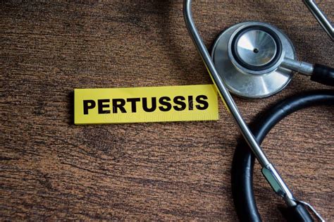 Concept Of Pertussis Write On Sticky Notes Isolated On Wooden Table Stock Image Image Of Text
