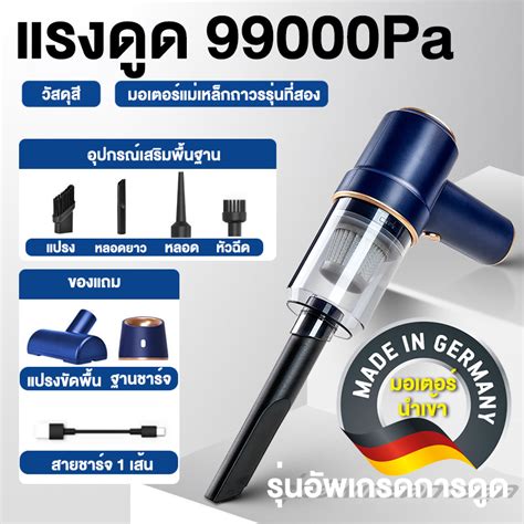 ของแท้100 👍เครื่องดูดฝุ่นไร้สาย ดูด เป่า เป่าลม ออลอินวัน ใช้ได้ทั้งที่บ้านและในรถ