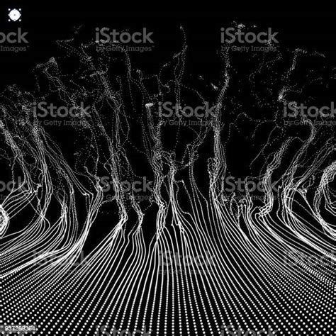 동적 배열 입자 방출 스플래시 모방 물 추상적인 배경입니다 벡터 일러스트입니다 점 연결하기에 대한 스톡 벡터 아트 및 기타 이미지 점 연결하기 점박이 파도 Istock