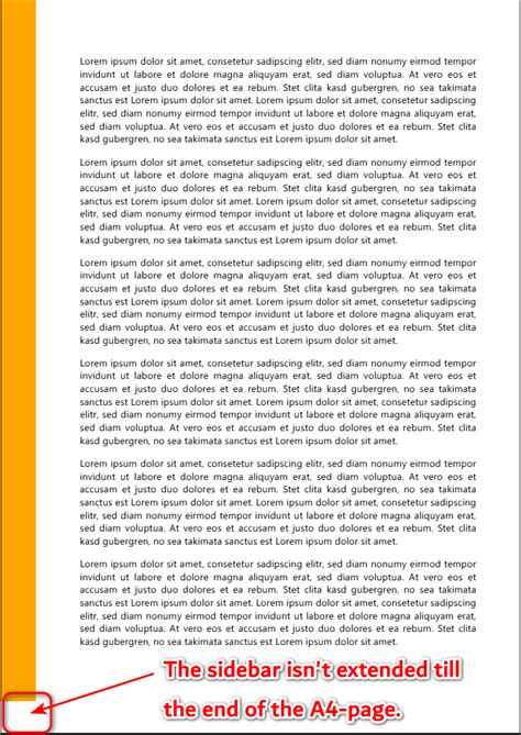 Html A4 Template Css Cant Extend The Divs Height Through The Entire A4 Page Stack Overflow