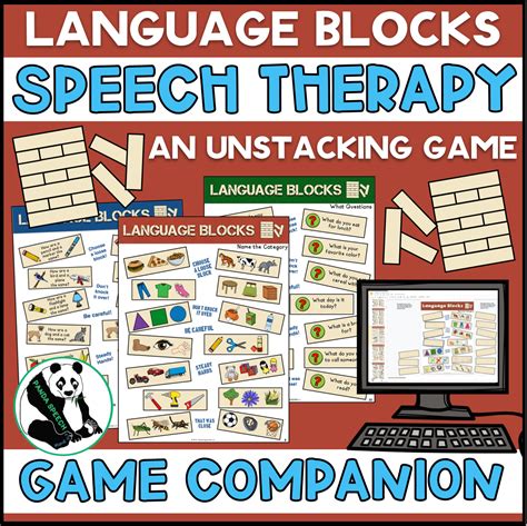 Language Blocks ~ Speech Therapy Game Companion Panda Speech Llc