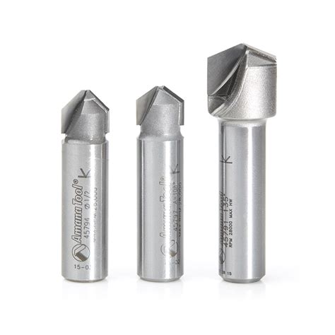 Ams 147 3 Pc Carbide Tipped V Groove 90 108 And 135 Degree Angles For Double Edge Folding