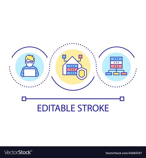 Data Management Loop Concept Icon Royalty Free Vector Image