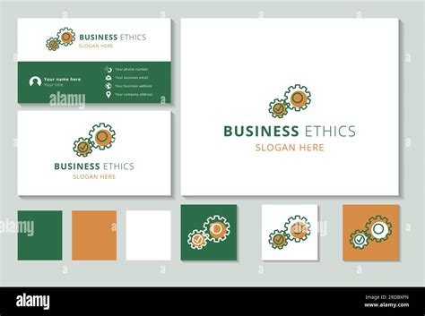 Business Ethics Logo Design With Editable Slogan Branding Book And Business Card Template Stock