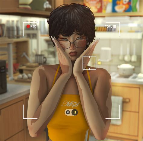 Sim4 Cc Simdump Black Ts4 Cute Male Brown Sim4cc Acc Haircc Hair Selfie Curls