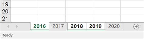 Grouping Excel Worksheets