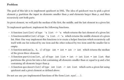 Solved Problem The Goal Of This Lab Is To Implement