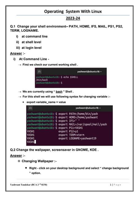 Linux Practical Exam Digvajiya Collage Rajnandgaon Pdf Operating Systems Computer Software
