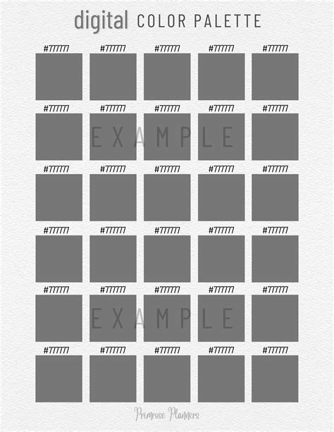 Summer Digital Color Palette Color Chart Goodnotes Tool Etsy