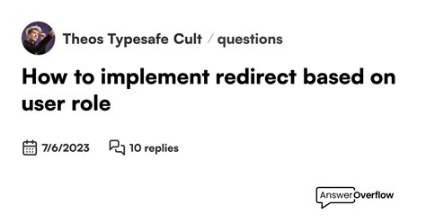 how to implement redirect based on user role theo s typesafe cult