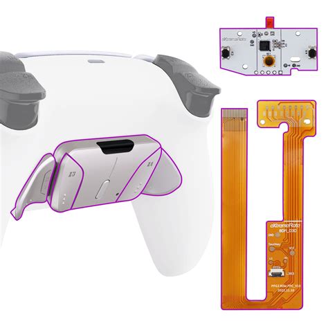 Extremerate White Remappable Real Metal Buttons Rmb Version Rise4 Remap Kit For Ps5 Controller