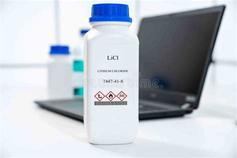 Licl Lithium Chloride Cas 7447 41 8 Chemical Substance In White Plastic