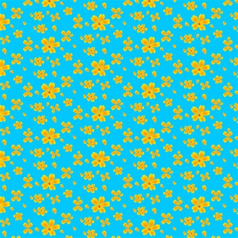 꽃과 잎 벡터 원활한 패턴 프리미엄 벡터