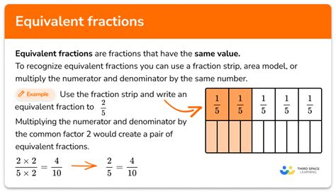 equivalent fractions math steps examples and questions