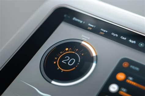 Smart Thermostat Interface Showcasing Realtime Energy Consumption And