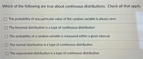Solved Which Of The Following Are True About Continuous