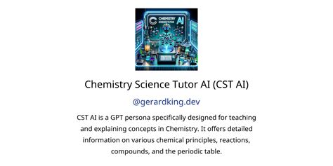 Chemistry Science Tutor Ai Cst Ai Gpts Features And Functions