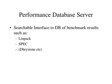 Ppt Benchmarking Performance Evaluation Modeling And Prediction Powerpoint Presentation Id