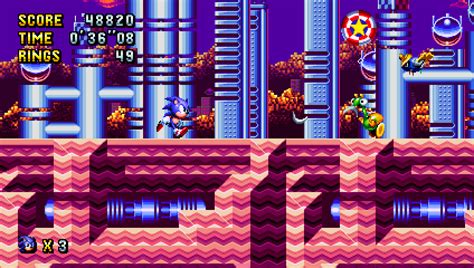 Screenshots Of Tidal Tempest Collision Chaos And Palmtree Panic From A Sonic Cd Remake Ive