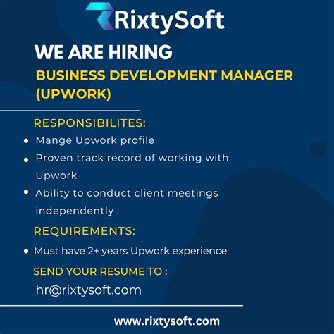 rixtysoft on linkedin hiringalert businessdevelopment upwork hiring