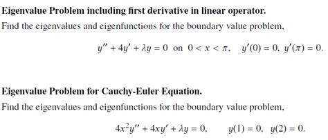 Solved Eigenvalue Problem Including First Derivative In