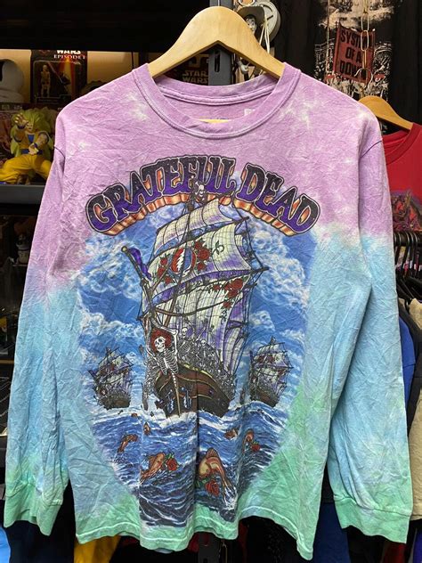 Grateful Dead Pirate Ship Tie Dye Collection T Shirt Grateful Dead T Shirt Rock Band Tee Etsy