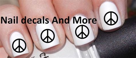 50 Pc Of Peace Sign Waterslide Nail Decals By Naildecalsandmore 300