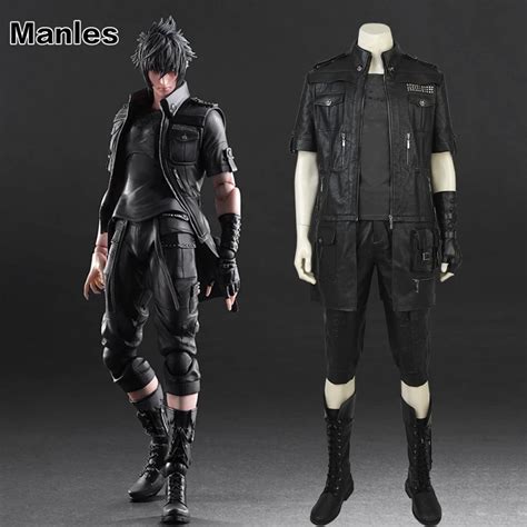 Anime Noctis Lucis Caelum Cosplay Costume Game Final Fantasy Xv Jacket Clothes Adult Men Black