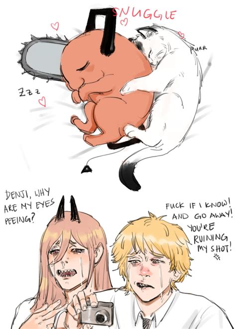 Power Denji Pochita And Meowy Chainsaw Man Drawn By Nghells Danbooru
