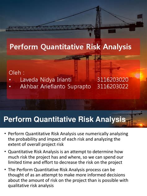 Perform Quantitative Risk Analysis Risk Risk Management
