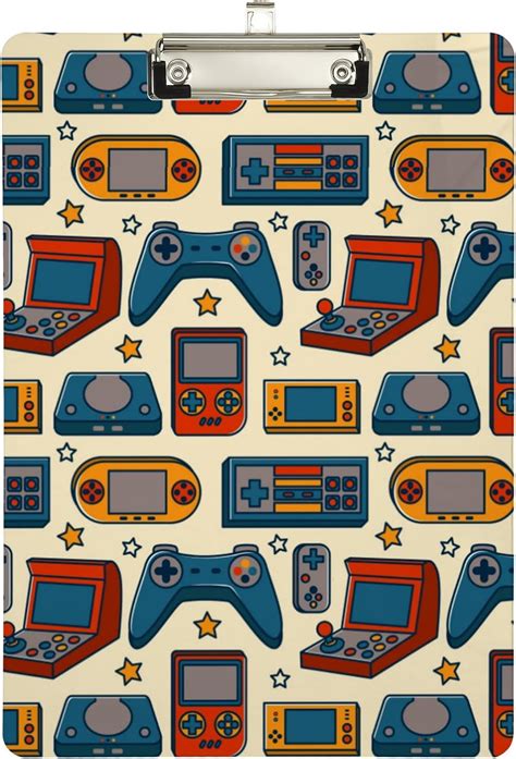 Fmshpon Vintage Video Game Clipboard Hardboard Wood Nursing Clip Board