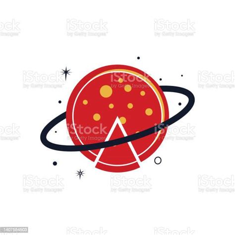 플래닛 피자 벡터 로고 디자인 템플릿 우주 피자 로고 개념 피자에 대한 스톡 벡터 아트 및 기타 이미지 피자 행성 개념