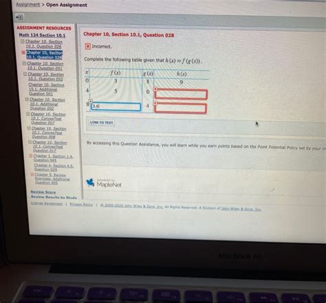 Solved Assignment Open Assignment Chapter 10 Section
