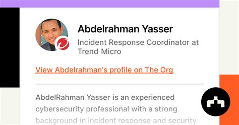 Abdelrahman Yasser Incident Response Coordinator At Trend Micro The Org