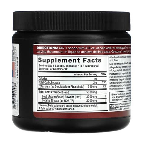 Force Factor Total Beets 30 Servicios Wefuel Endurance Sports Nutrition