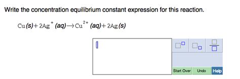 Solved Write The Concentration Equilibrium Constant Expre
