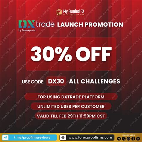 My Funded Fx Dx Trade Launch Unlock 30 Off On All Challenges