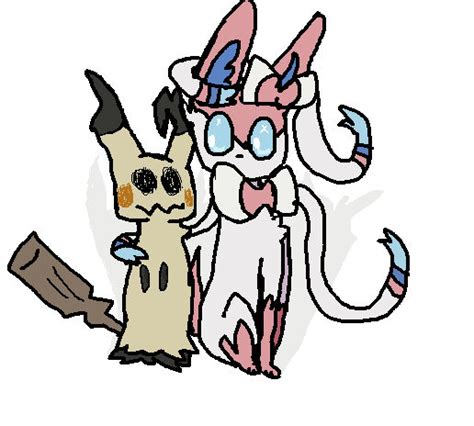 Mimikyu And Sylveon By Unmangledmissmangle On Deviantart