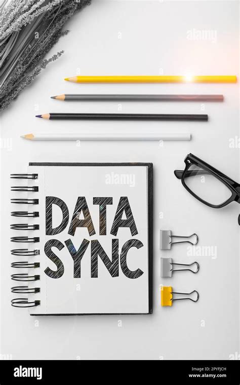 Writing Displaying Text Data Sync Word Written On Data That Is