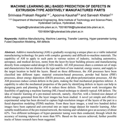Researchpaper Machinelearning Additivemanufacturing Innovation Technology Alexnet