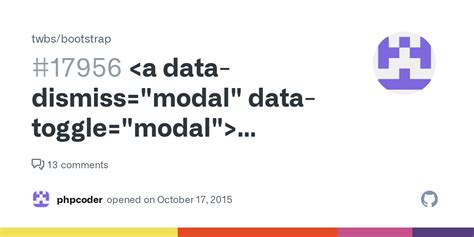 Doesnt Work · Issue 17956 · Twbsbootstrap · Github