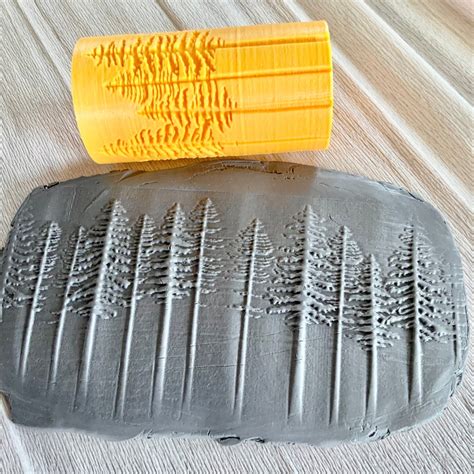 Clay Texture Roller FOREST TREELINE TREES Polymer Clay Texture
