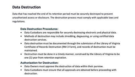 Creating A Data Retention Policy Examples Best Practices And Template