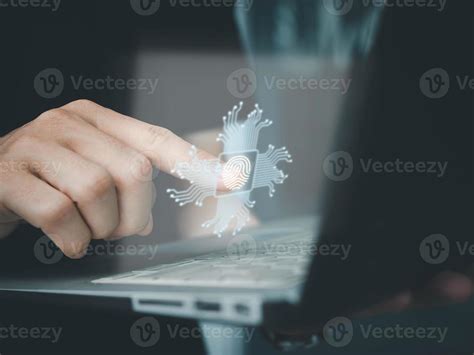 Pointing Finger Hand Scanner Biometric Security Access Identification Technology Online Digital