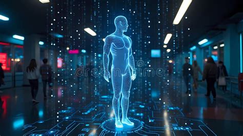 Head Merging With Interface Circuitry Data Streams Stock Illustration Illustration Of Space