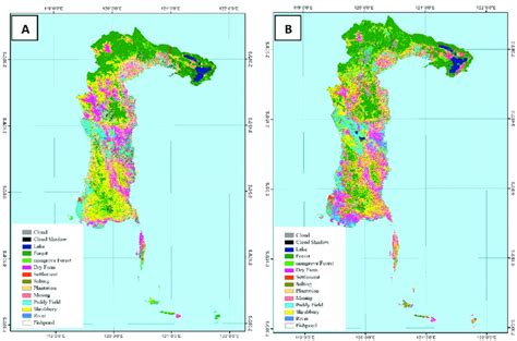 Supervised classification A image Landsat ETMþ June B image Download Scientific