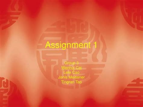 Ppt Assignment 1 Powerpoint Presentation Free Download Id 4191225