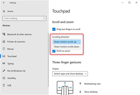 如何更改Windows 10中的鼠标和触摸板滚动方向 Wwtyrd com